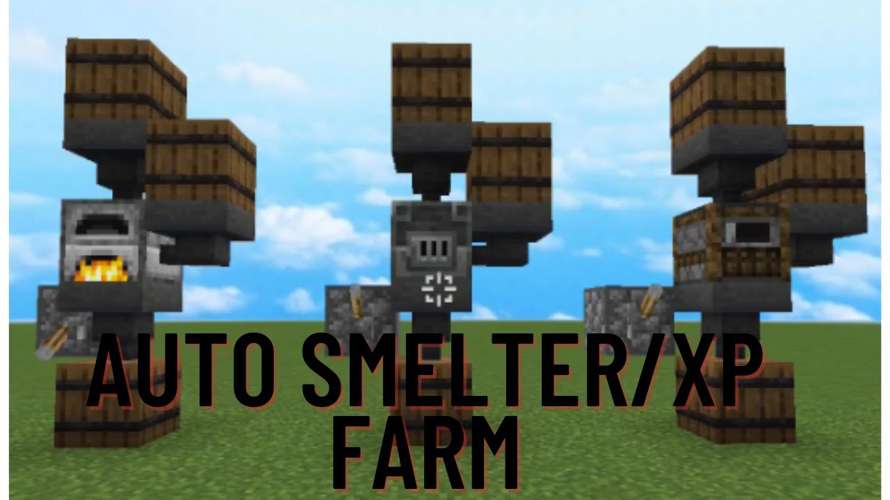 How to make a Auto Smelter/XP farm in Minecraft Bedrock Edition - YouTube