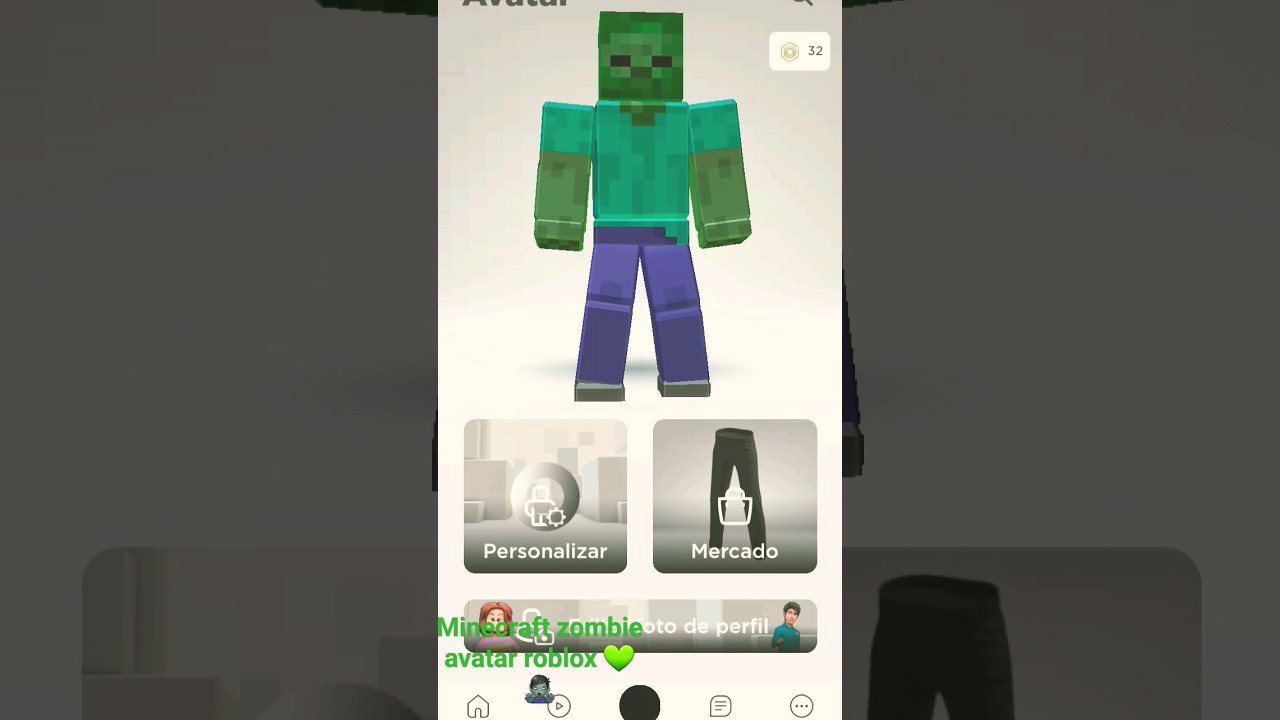 minecraft zombie avatar roblox - YouTube