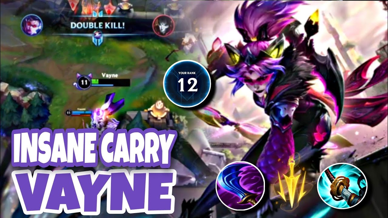 VAYNE INSANE HYPER CARRY IN PATCH 3.5B !? | INSANE GAMEPLAY |#vayne # ...