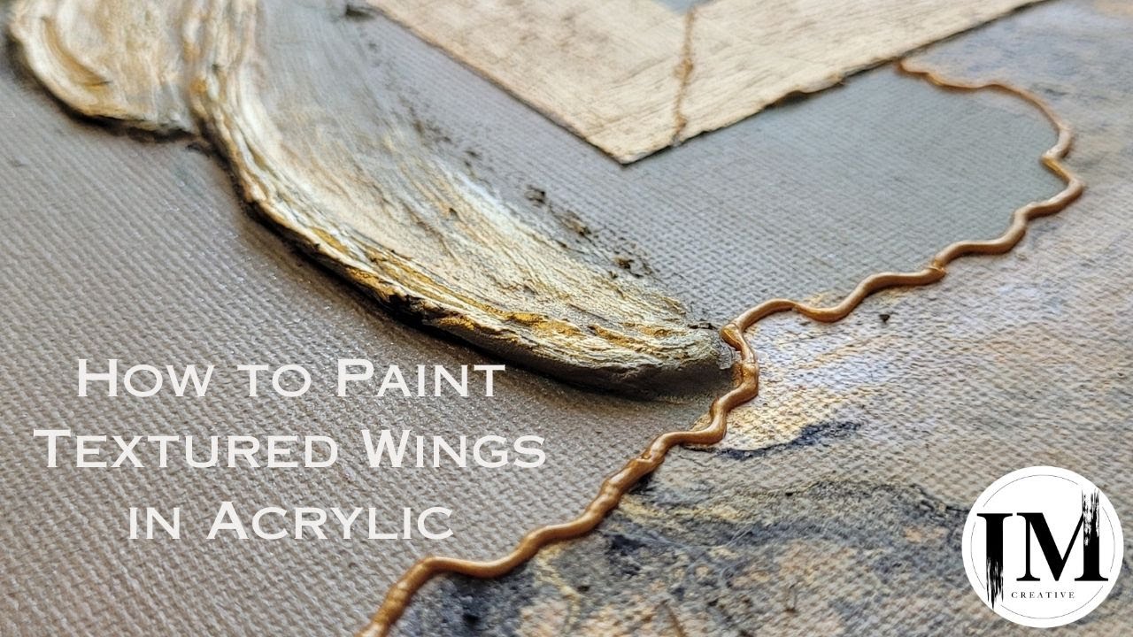 How to Paint Textured Wings in Acrylic - YouTube