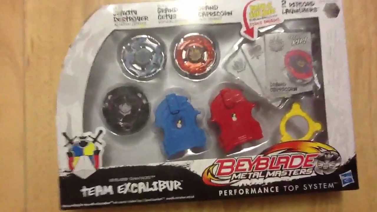 Beyblade Team Excalibur Set Unboxing - YouTube