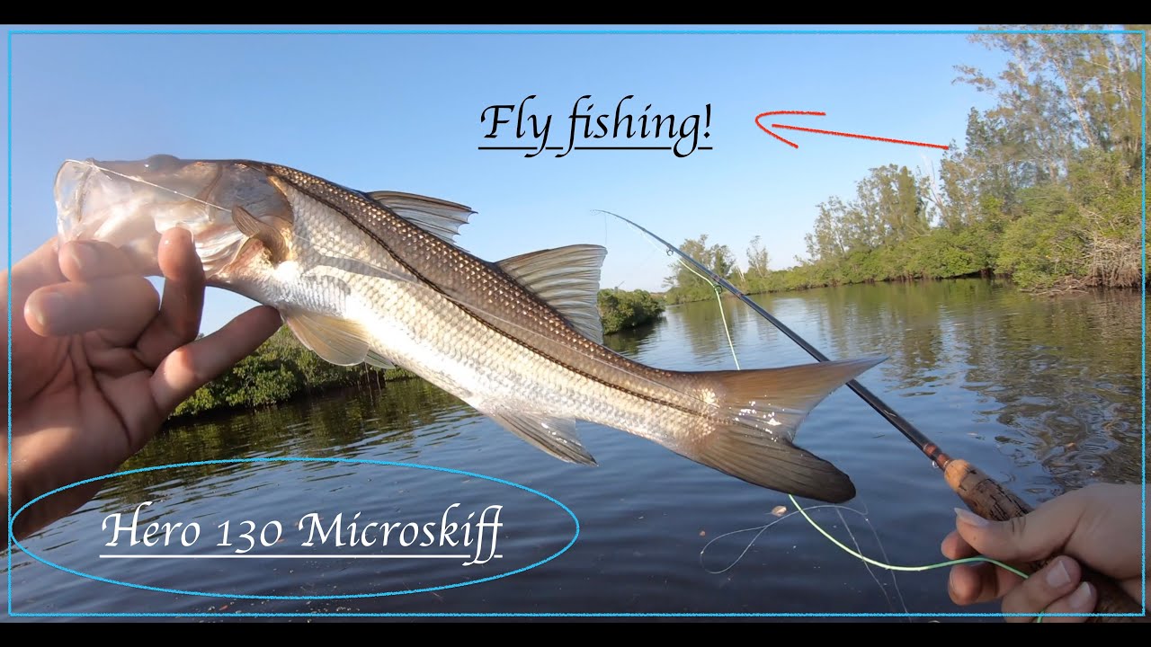 Fly fishing in Micro skiff (Hoodoo Hero 130) | Venice, FL - YouTube