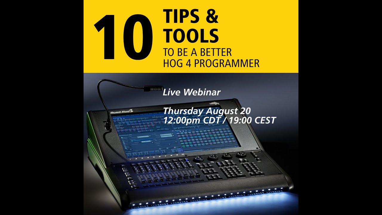 10 Tips and Tools to be a better Hog 4 Programmer - YouTube