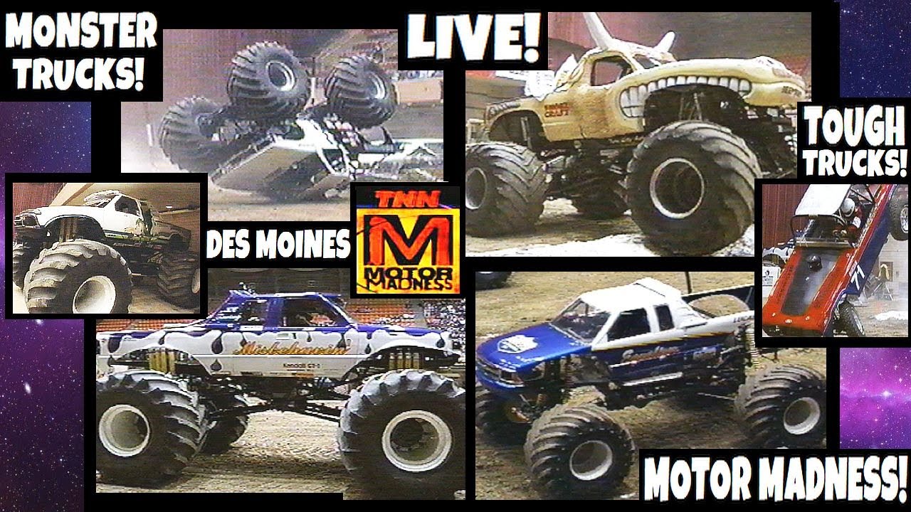 1997 TNN MOTOR MADNESS! LIVE MONSTER TRUCKS! DES MOINES IOWA! TOUGH ...