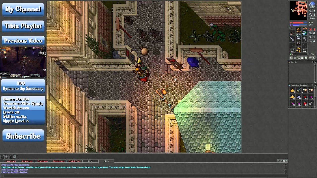 Let's Play Tibia: Thieves Guild Quest, Missions 1 - 4 (ENG) - YouTube