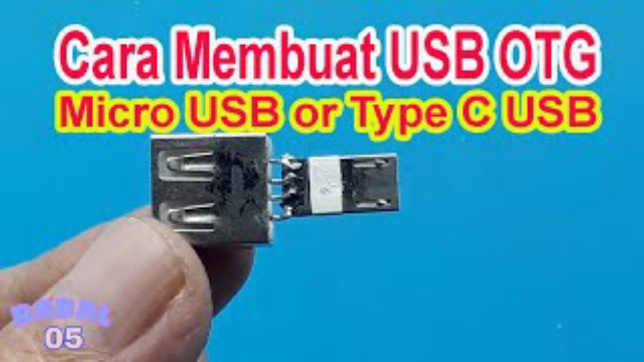 Cara Membuat OTG Micro USB atau Type C Ide Kreatif DIY otg usb android - YouTube