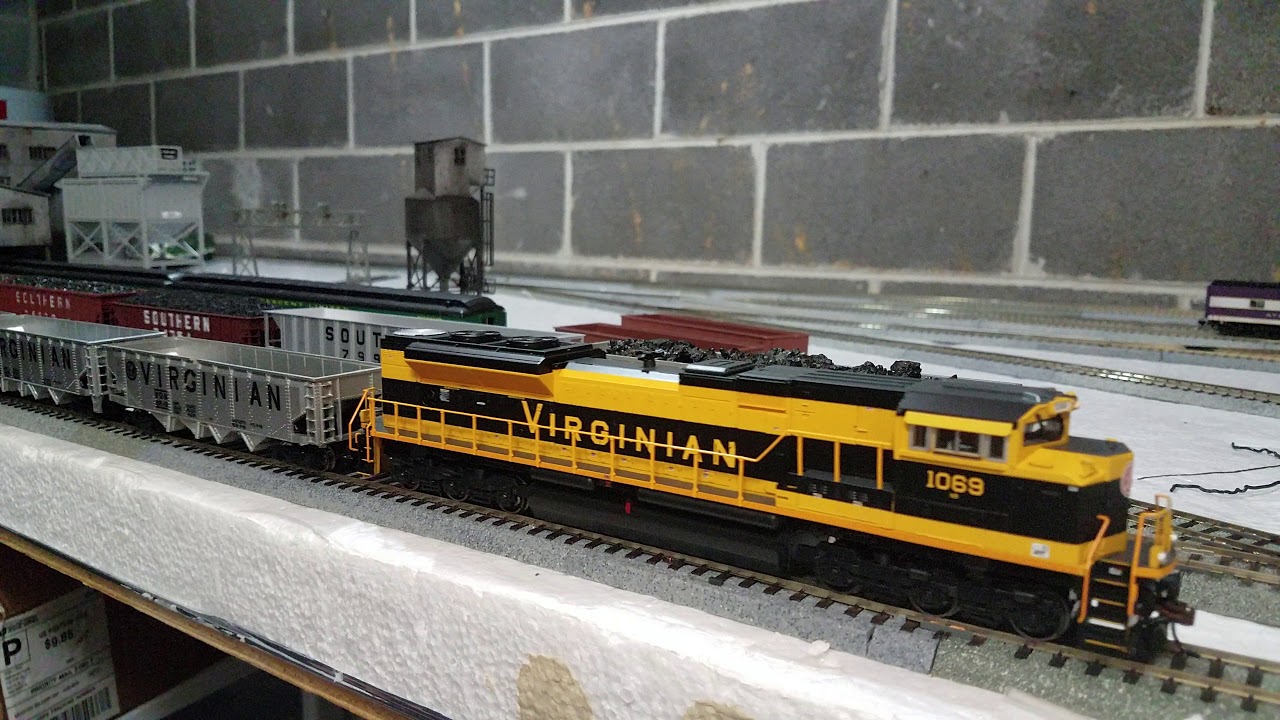 4x11 ho scale layout. Virginian Railway. Bachmann. nce power cab. Kato ...