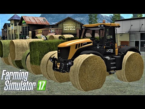 Farming Simulator 17| ROUND BALING WHEELS & ALL BALE TRACTORS - YouTube