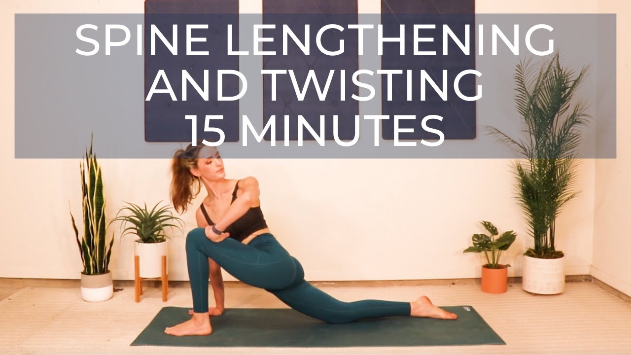 Spine Lengthening and Twisting Yoga Flow | 15 Minutes - YouTube
