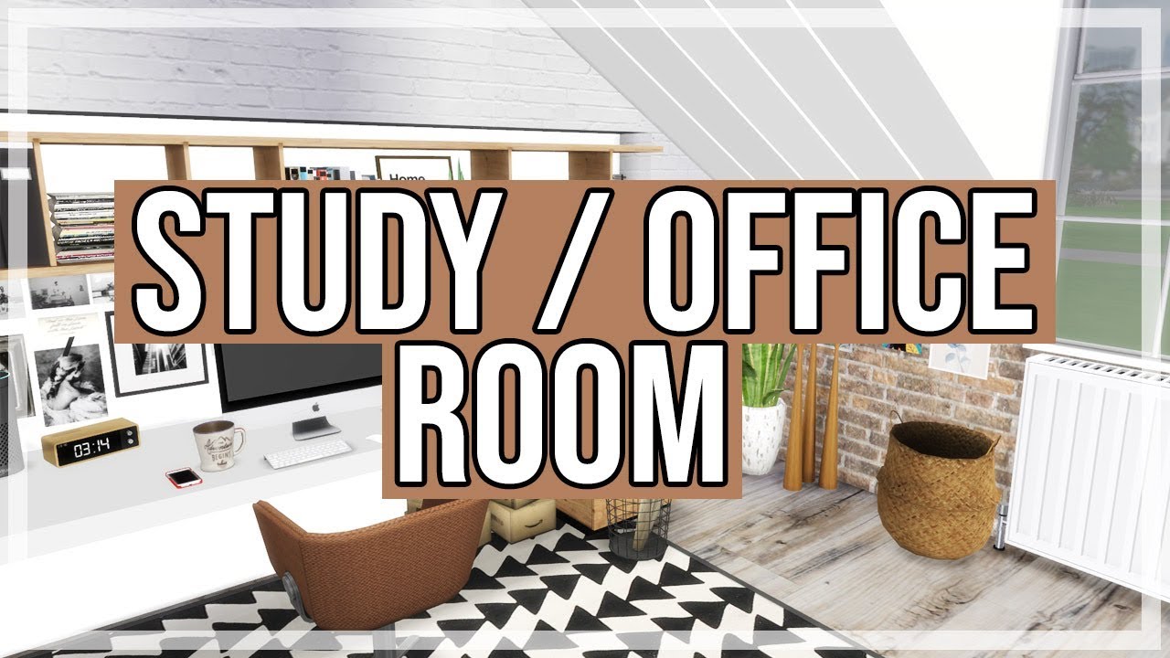 The Sims 4: Room Build || Study/Office Room - YouTube