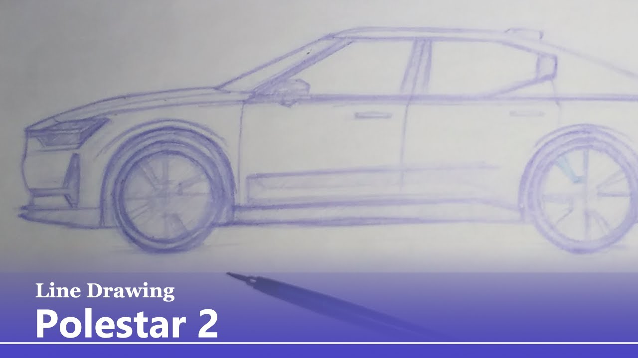 Line Drawing: Polestar 2 Side View - YouTube