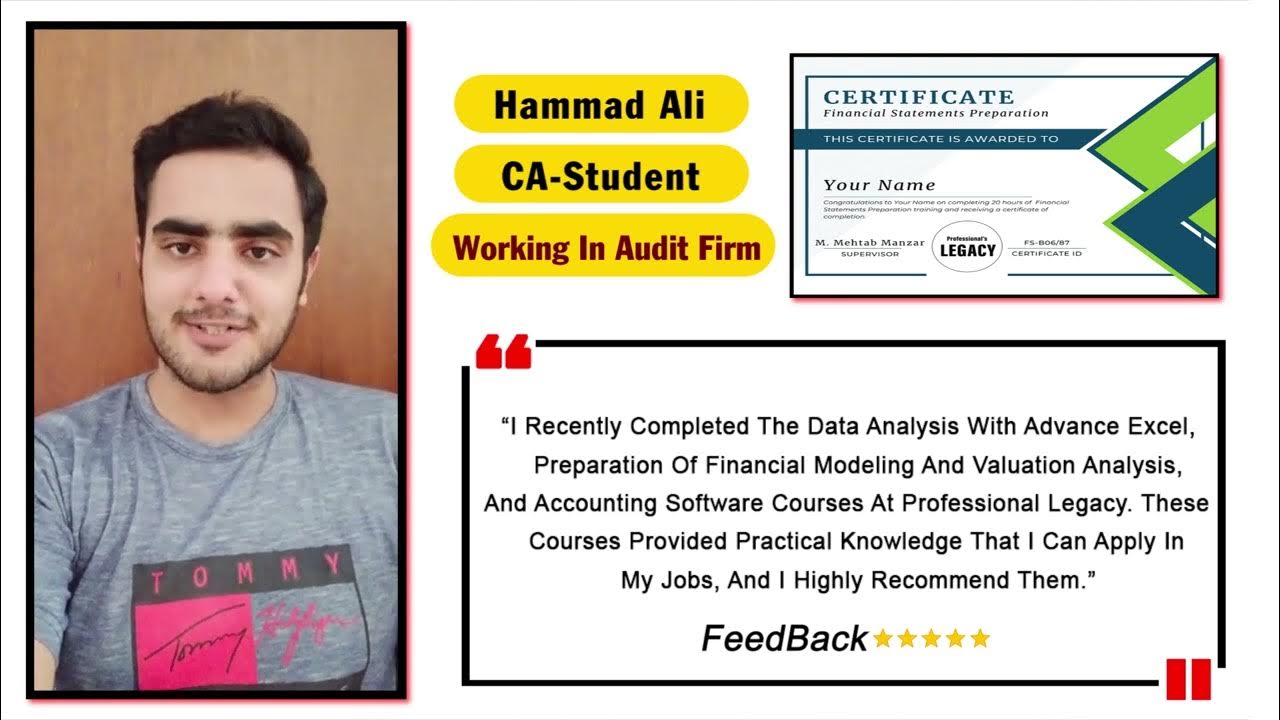 Data Analysis with Excel, Financial statements, QuickBooks | Hammad Ali - YouTube