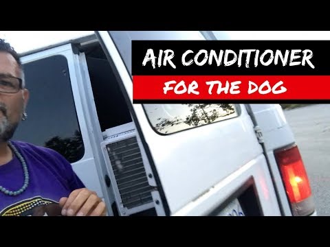 Air Conditioner In The Van For The Dog
