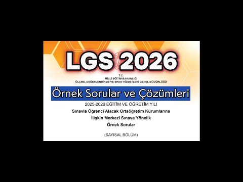 LGS 2026 Matematik | MEB Örnek Sorular  Çözümleri 📌 Uzun Anlatım – Yeni Nesil Taktikler