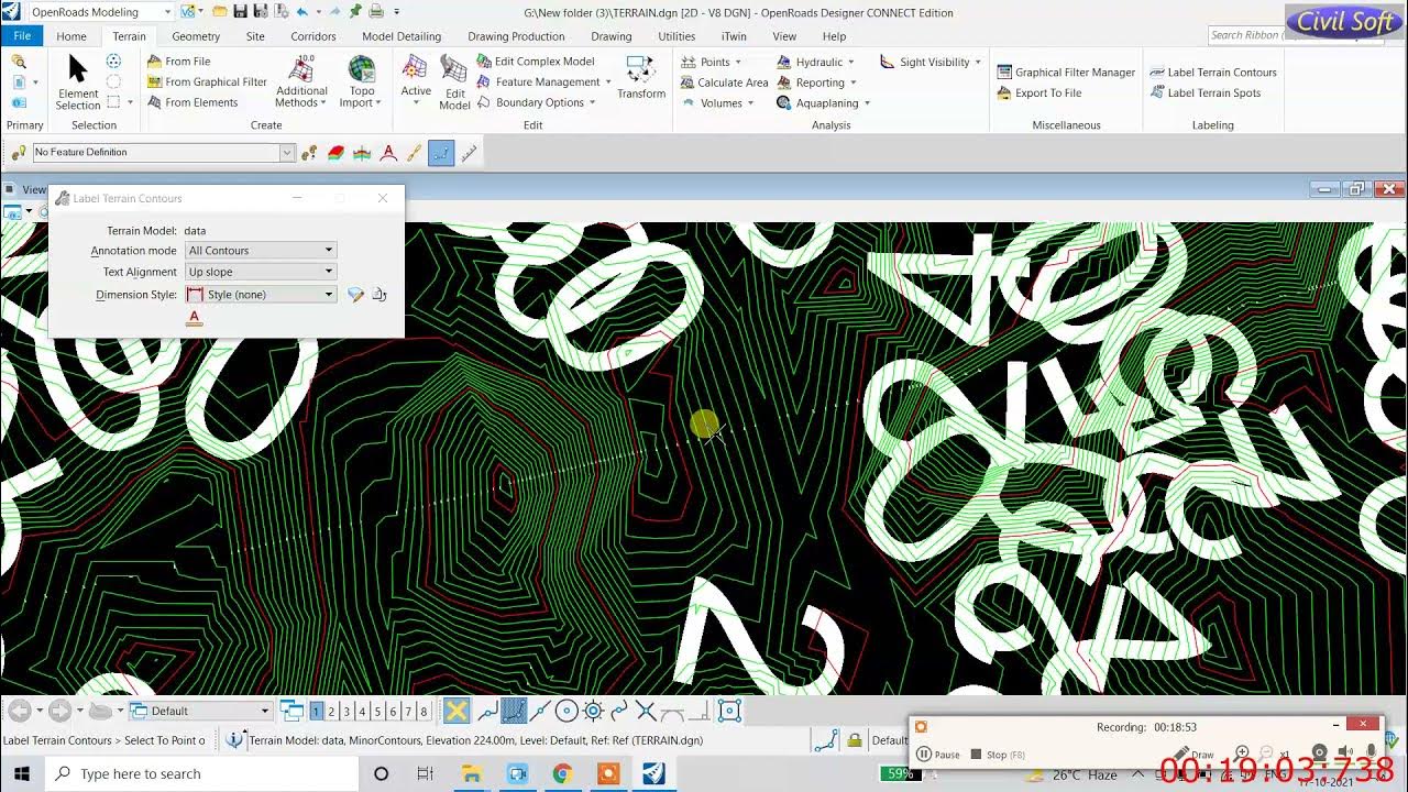 Creating Terrain From Elements | Processing Terrain From Raw Survey Data in OpenRoads - YouTube