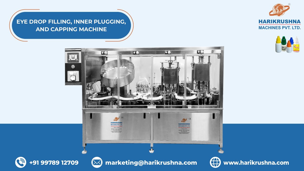 Automatic Eye Drop Filling , Plugging and Capping Machine - YouTube