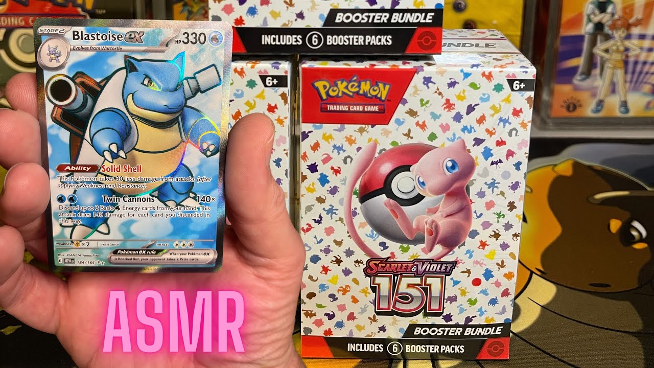 tcgASMR is live! Opening Pokémon 151 English Booster Packs with ASMR ...