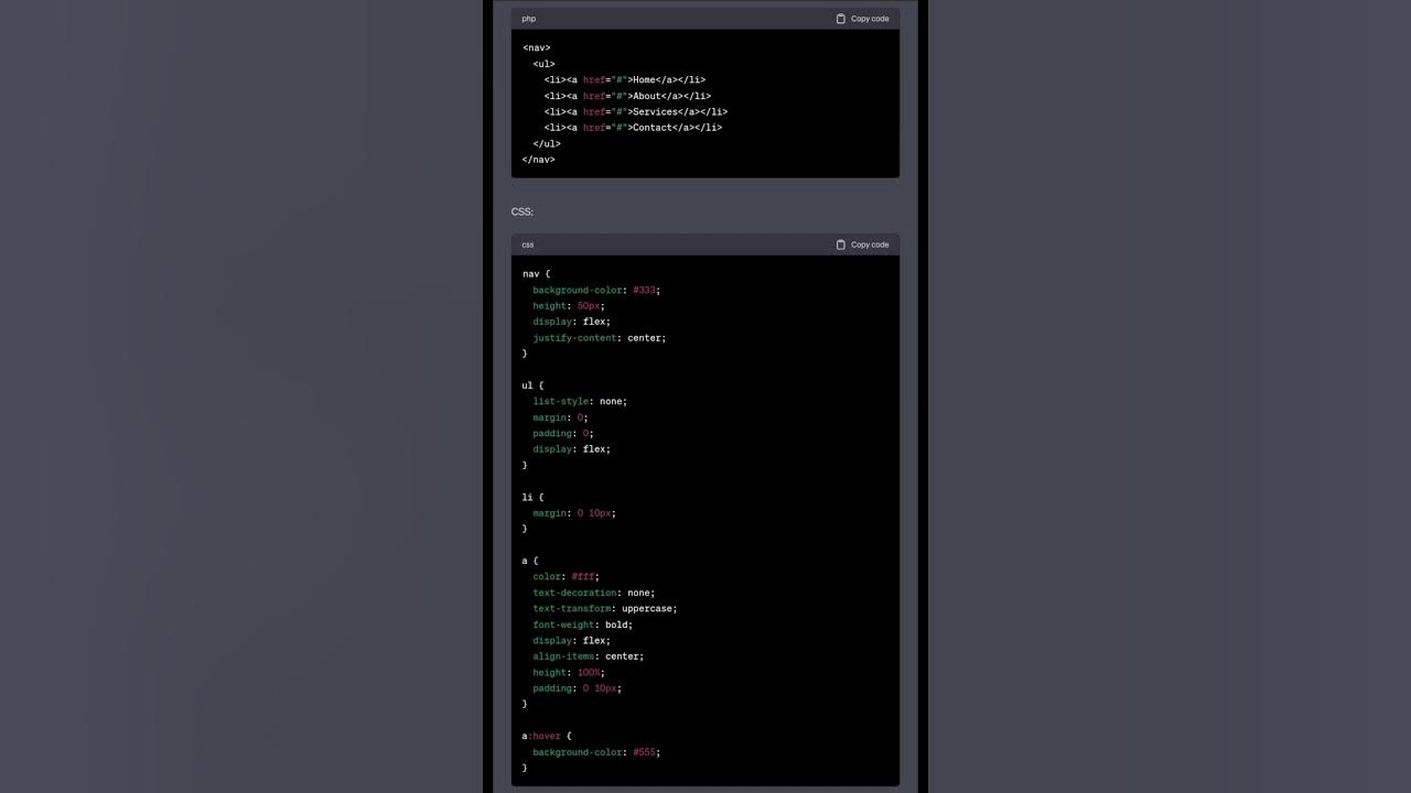 Make A Simple NavBar Using Only HTML and CSS - YouTube