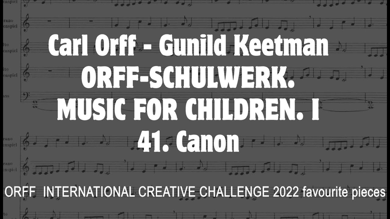 Orff-Schulwerk. Music For Children I. 41. Canon. Rivne (Ukraine) - YouTube