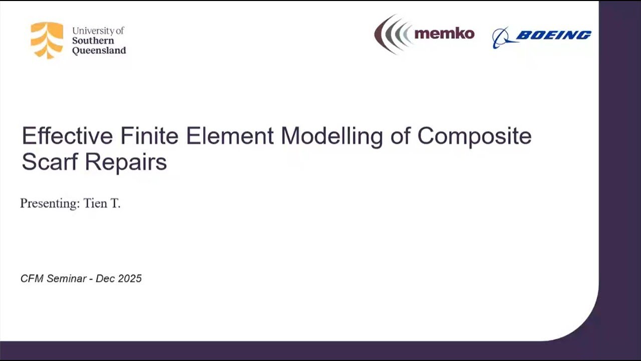 Dr Tri Tien - Effective finite element modelling of composite scarf ...