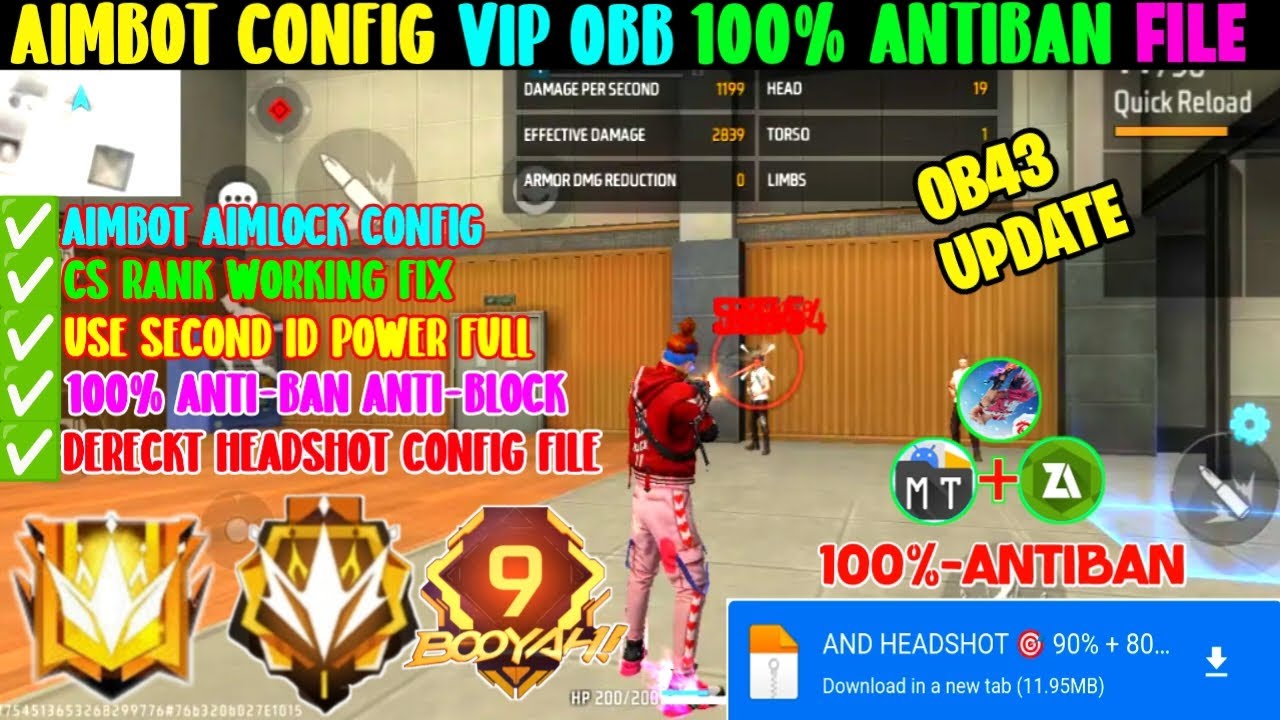 Free Fire Headshot Config Ob43 Update Auto Headshot Config File Aimbot Aimlock Headshot Config ...