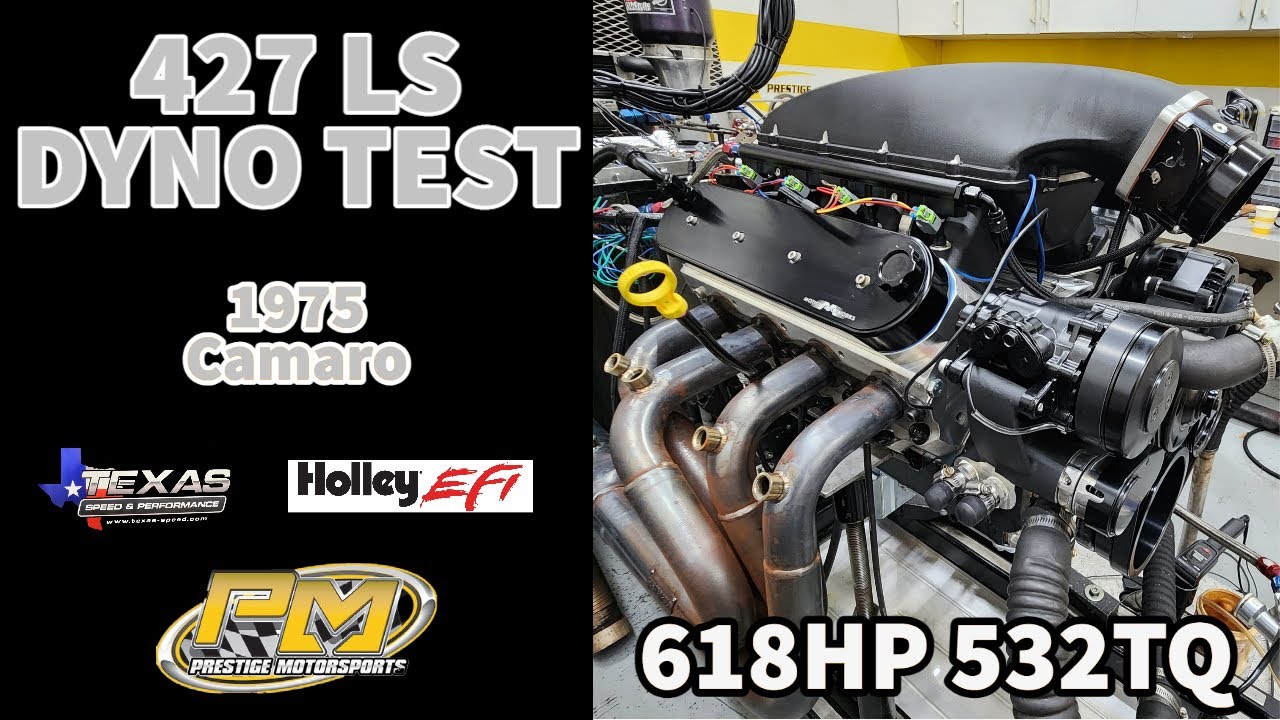 618HP 427ci LS for Tim's '75 Camaro Texas Speed Intake Dyno Test at ...