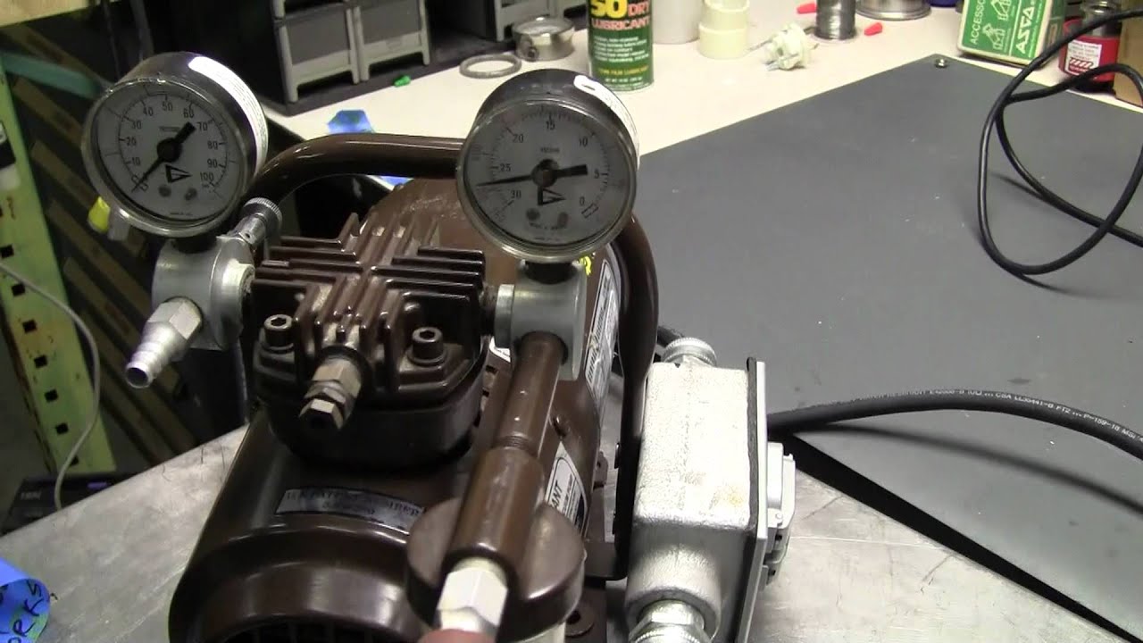 Gelman Sciences Little Giant Pressure Vacuum Pump - YouTube