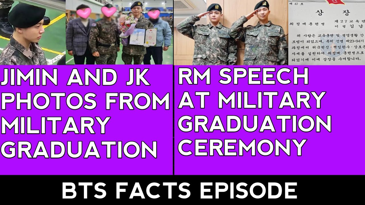 BTS Jimin , Jungkook, RM and V Military Graduation Ceremony highlights ...