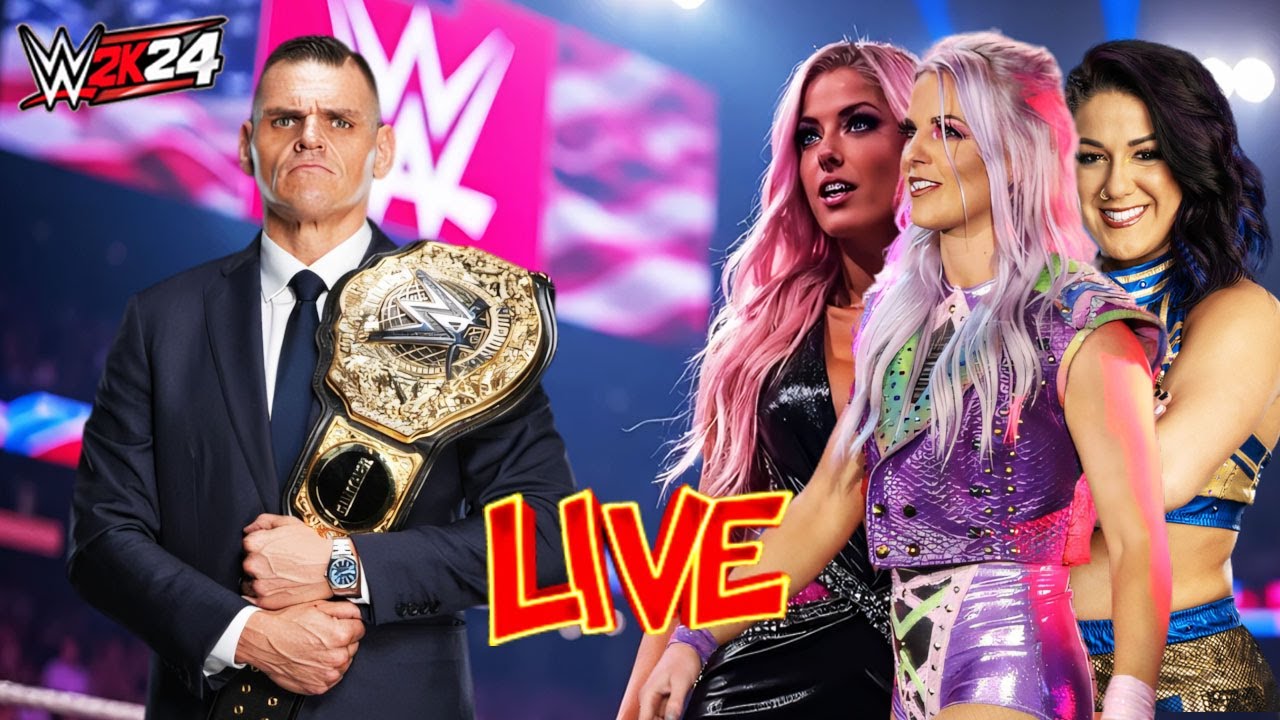 WWE Live Gunther vs Candice , Bayley Alexa & Team 1 vs 3 #shortsfeed # ...