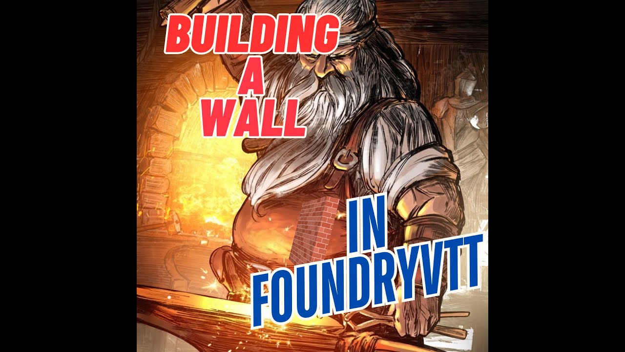 Me walling in on a Foundryvtt map - YouTube