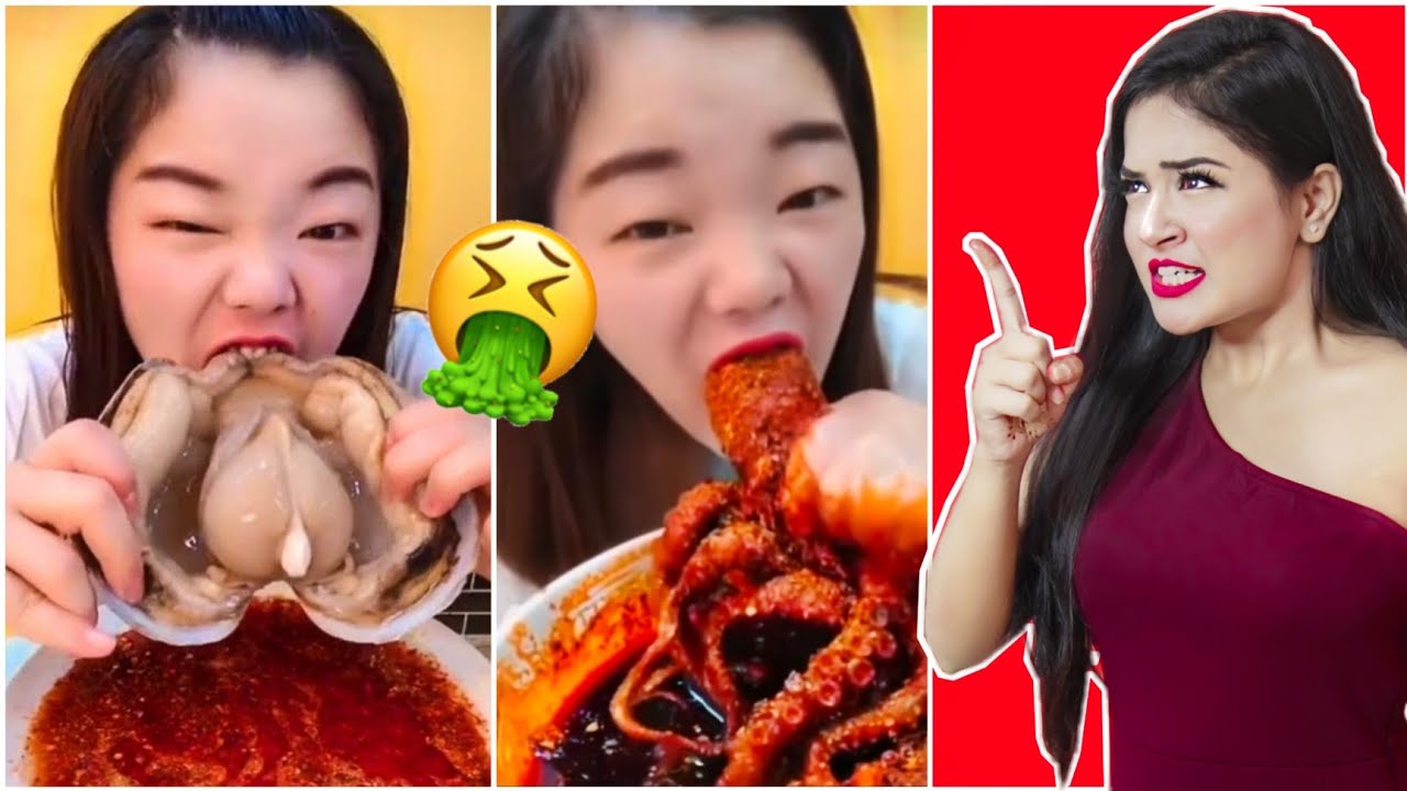 Reacting to People Eating *Weird Food* 🤮🤬 दुनिया का सबसे घिनौना खाना 🤯 ...