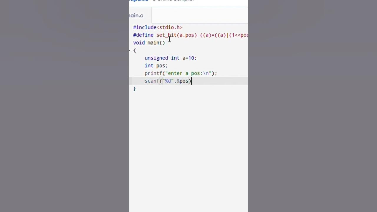 Set Bits Using Macros In C Interviewquestions Coding Bitwiseoperations Cprogramming Youtube
