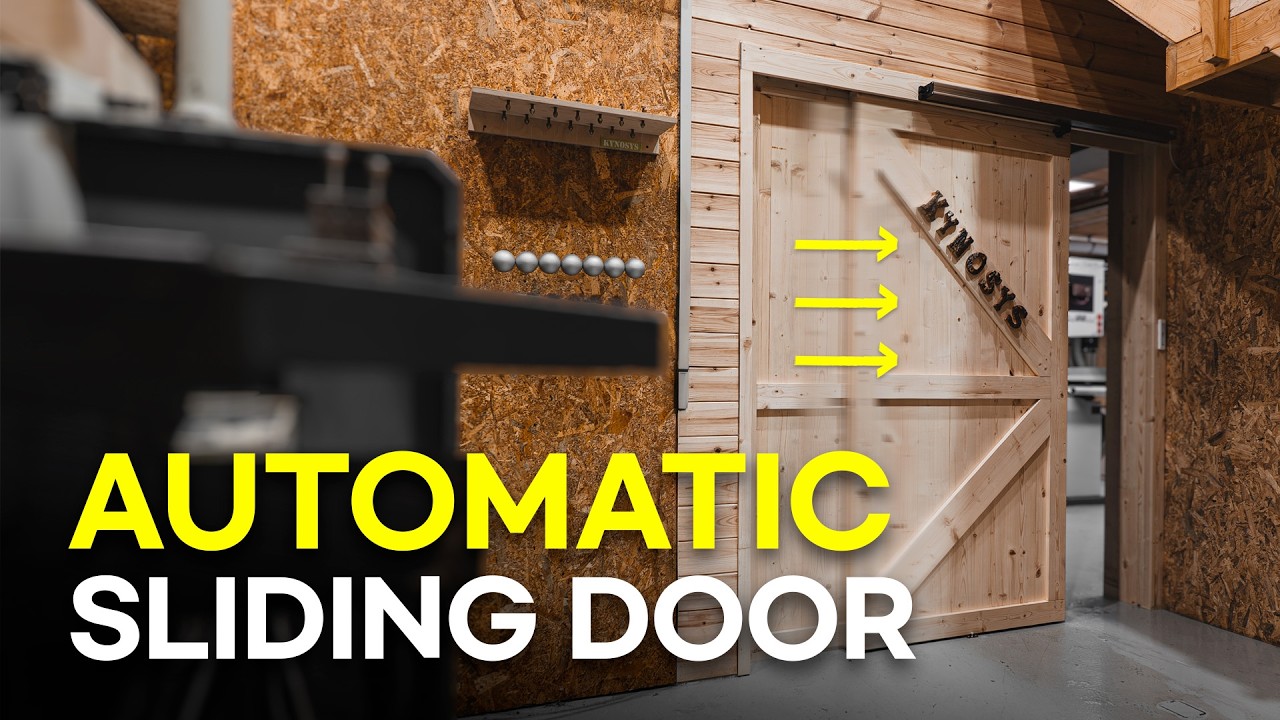 Automatic Sliding Door for Woodworking Room │ DIY - YouTube