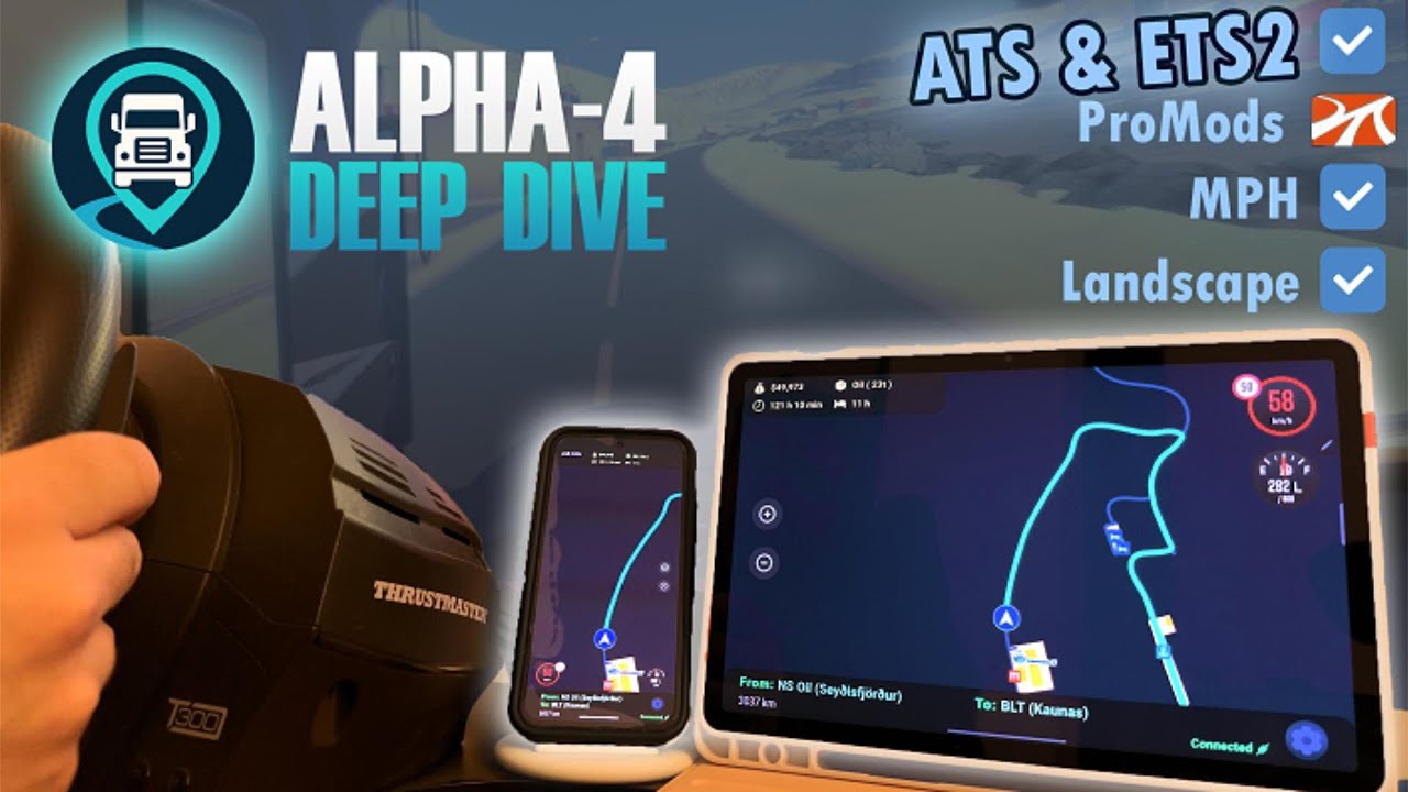 TruckSim GPS for ATS & ETS2 | alpha-4 deep dive | ProMods, mph ...