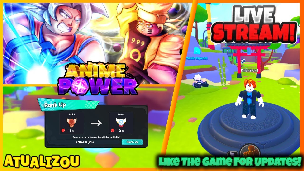 ANIME POWER SIMULATOR - SORTEIO GAMEPASS 🚨 LIVE ON 📢 #roblox #ugphone ...