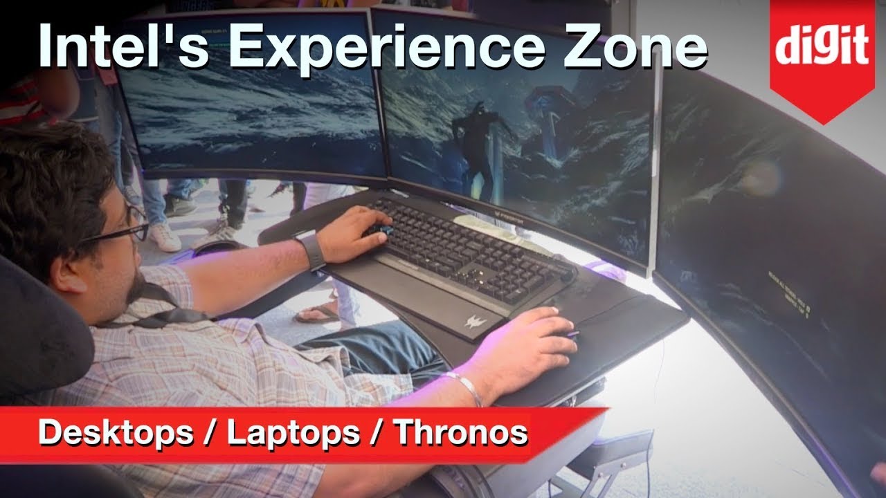 Gaming Desktops and Laptops at Intel's Experience Zone - YouTube