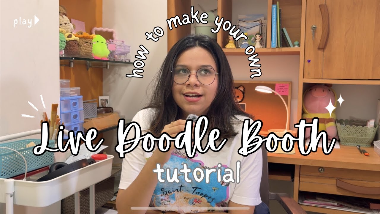 How to make a live drawing booth (doodle booth)🫶🏼🧋☃️ - YouTube