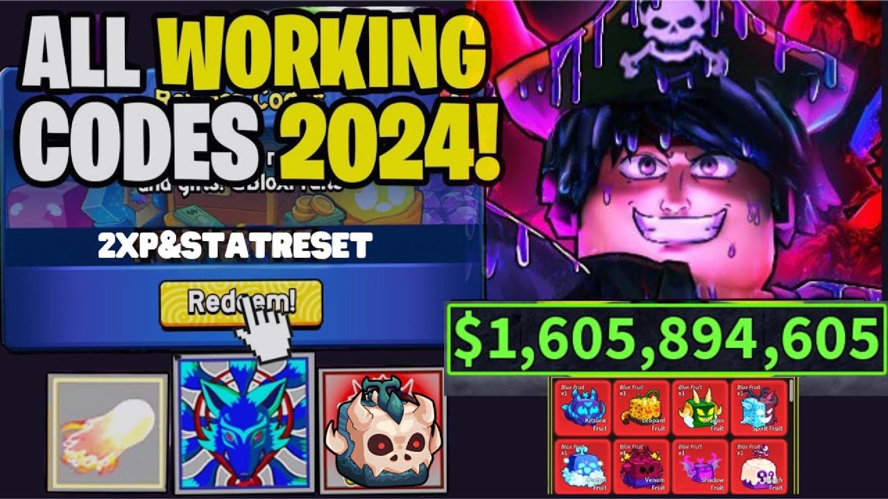 ALL 26 DOUBLE XP & STAT RESET CODES in 6 Minutes | ROBLOX BLOX FRUITS ...