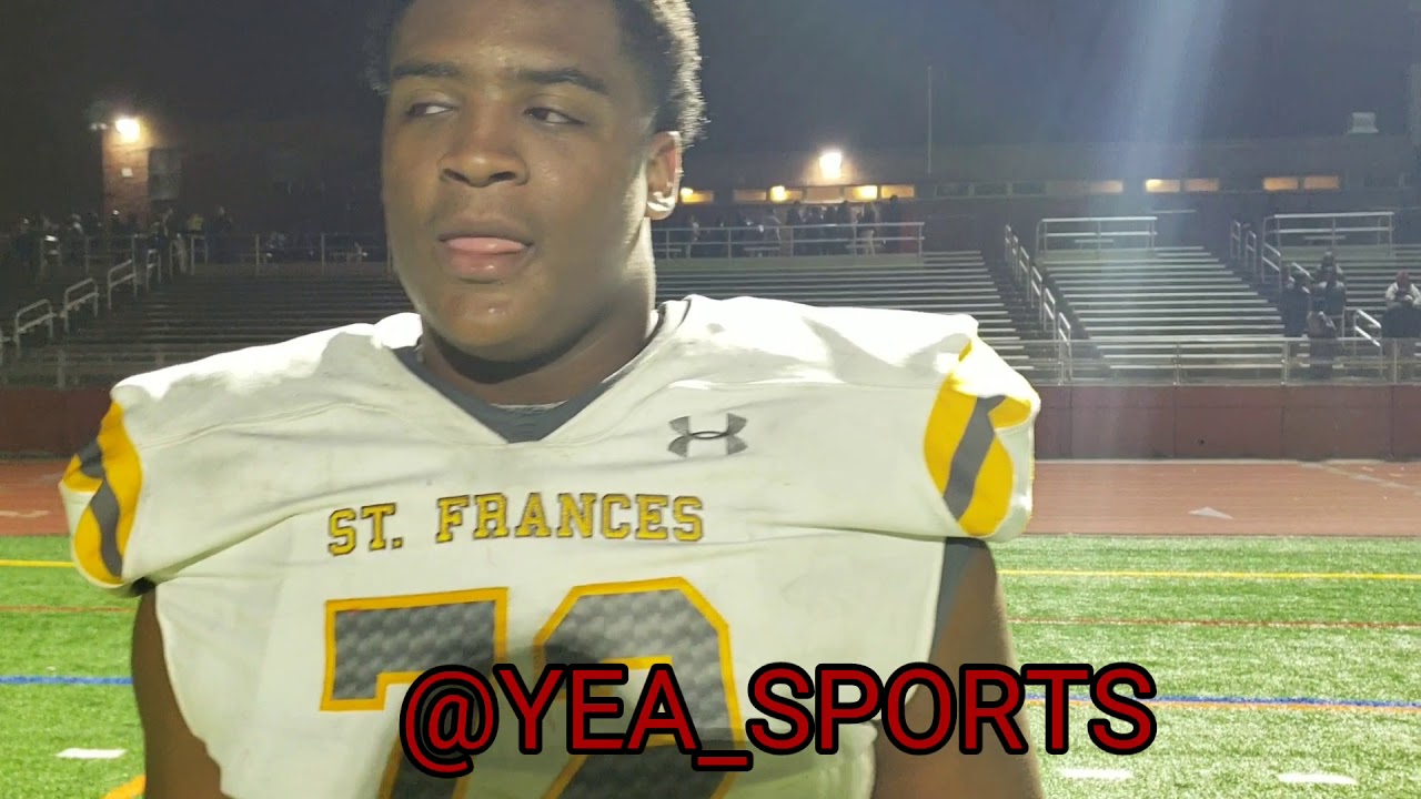 Interview w/ Michael Statham LT for #2 Nationally ranked St. Frances ...