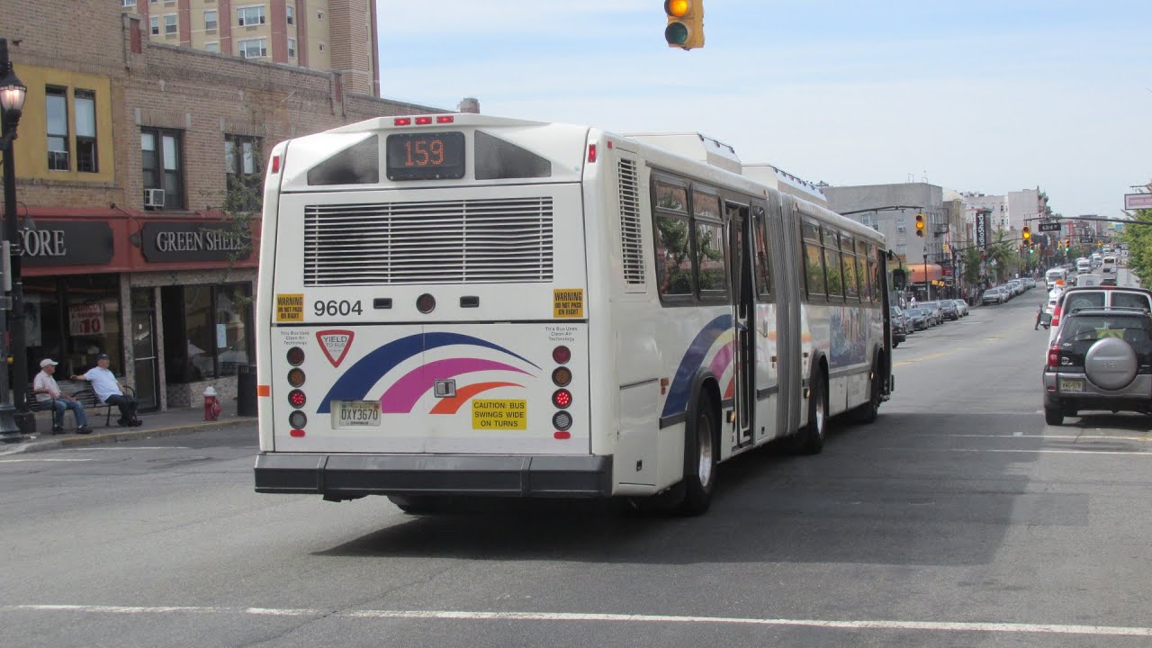 NJT Neoplan AN459 #9604 on the 159 to New York via Bergenline Ave ...