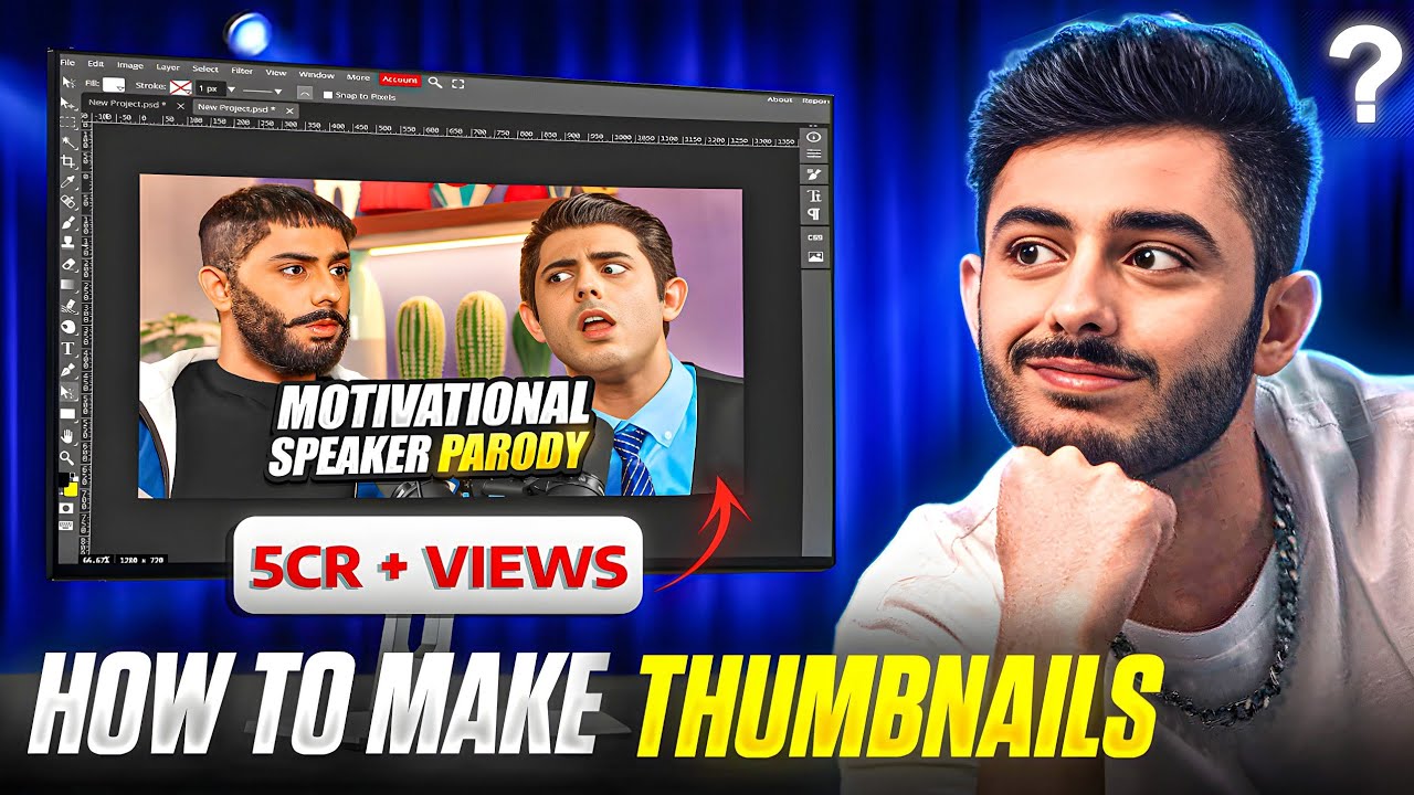 How To Make Viral Podcast Thumbnail | Youtube Thumbnail Tutorial | By ...