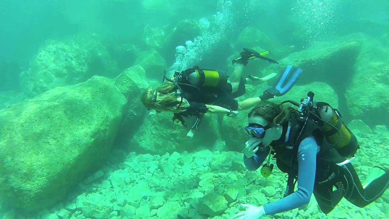 Diving @ Corfu Nissaki - YouTube