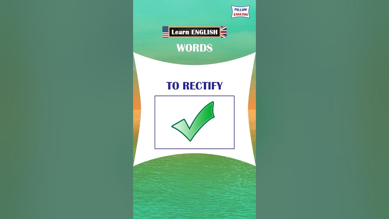 To rectify | Learn English Word #vocabulary #englishwords #learnenglish - YouTube