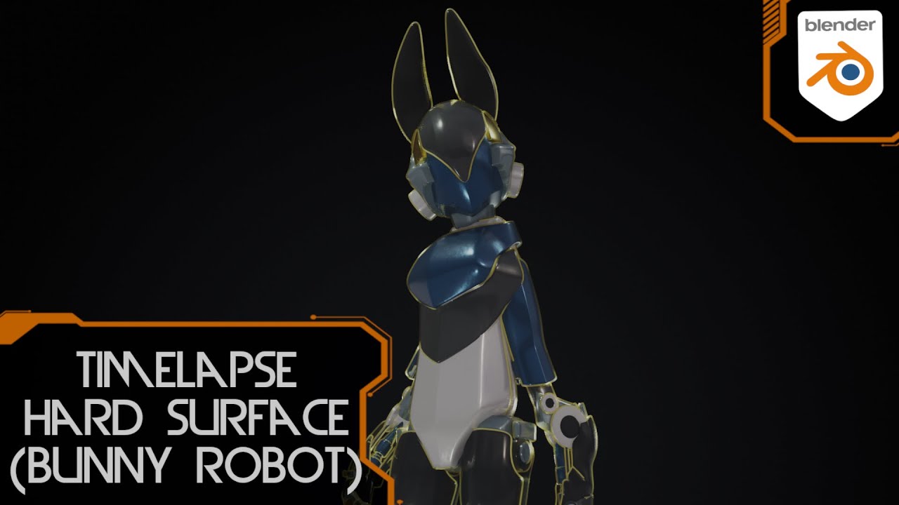 Hard Surface Bunny Da Destroyer - Timelapse Blender - YouTube