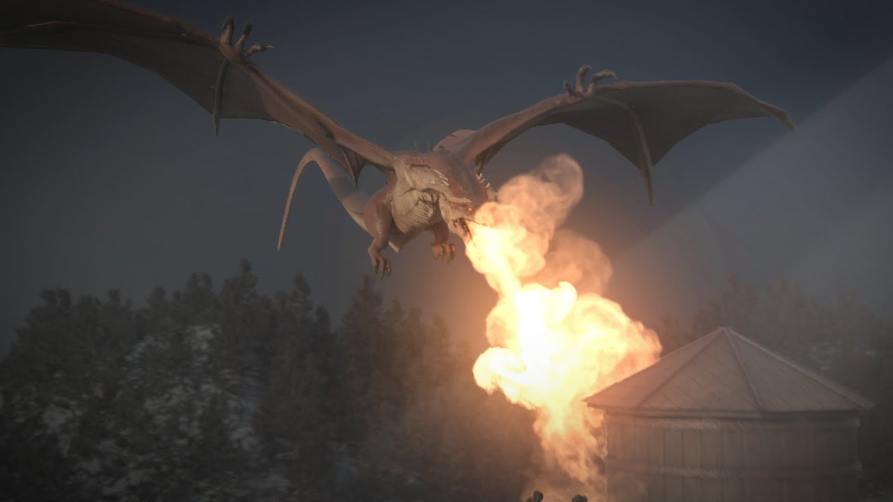 Houdini FX | Dragon burning a medieval water tank + breakdown - YouTube
