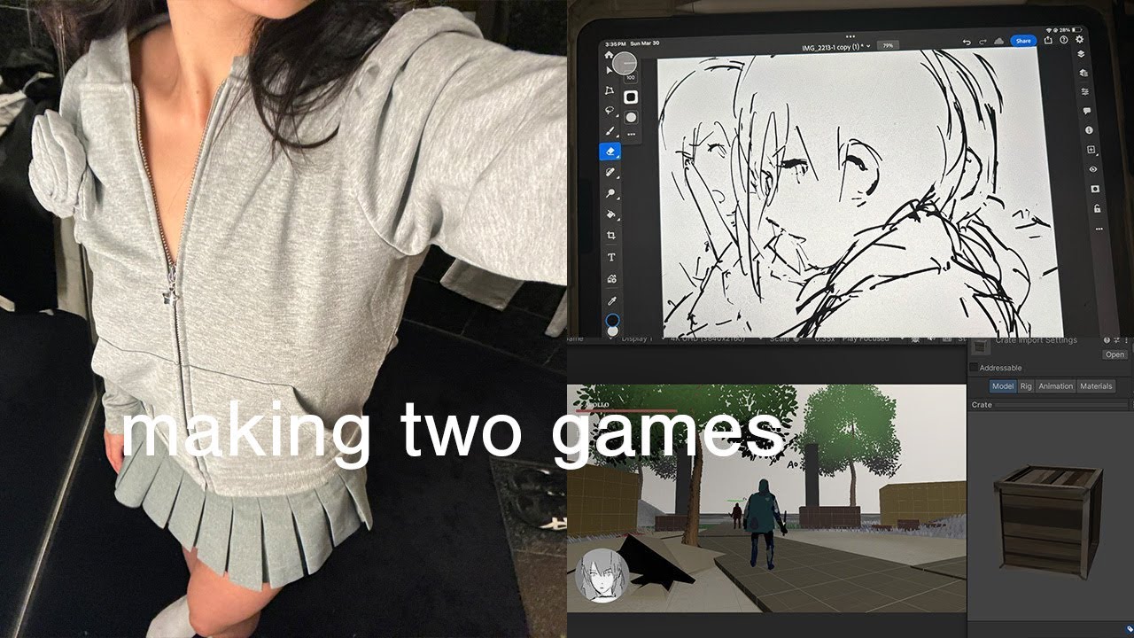 week in the life of a game design student making two games •｡ꪆৎ ˚⋅ 3D ...
