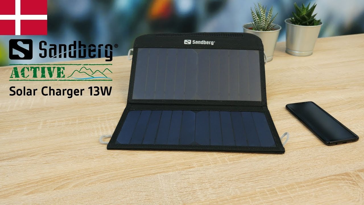 Solcelle oplader fra Sandberg - YouTube