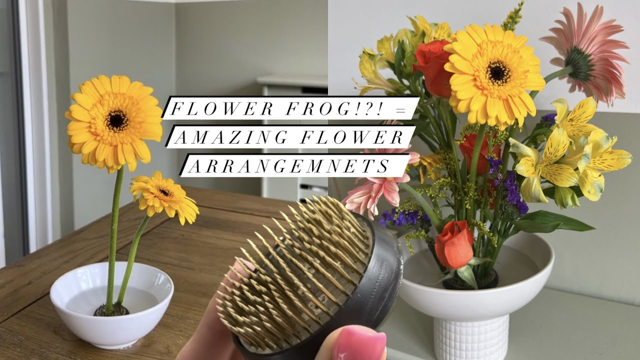 How to Use a Flower Frog | Easy Flower Arrangement | Simple Centrepiece - YouTube