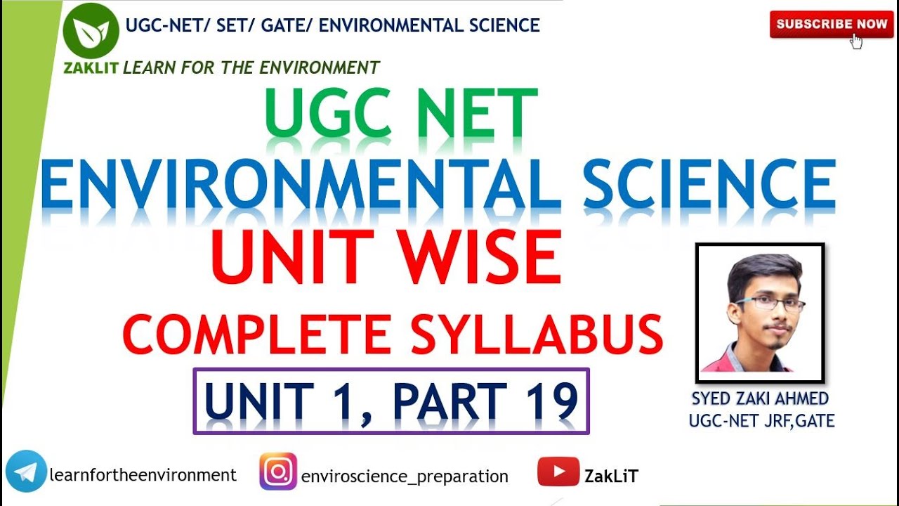 🔴UGC NET-Environmental Science|Syllabus Wise Learning Unit1(Part 19 ...