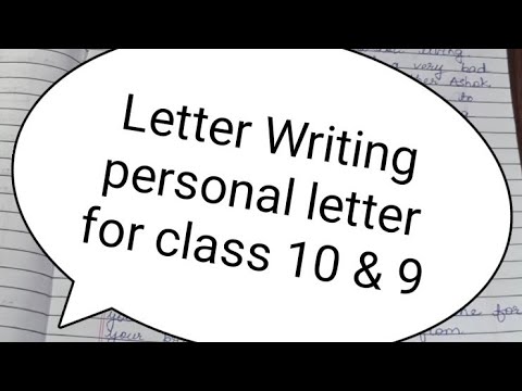 Letter Writing( personal letter) for Class 10th and 9th... for RBSE ...